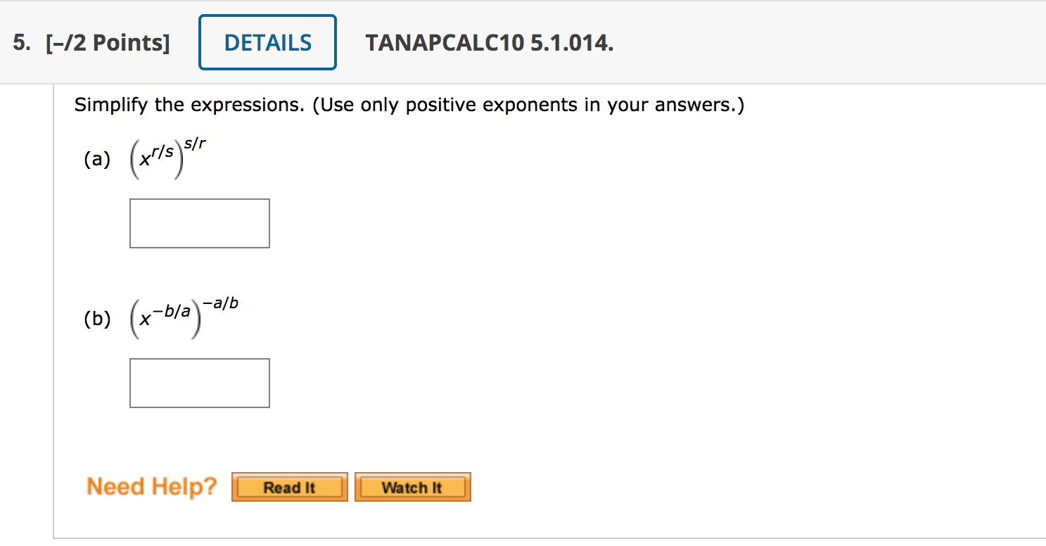 Solved Simplify the expressions. (Use only positive | Chegg.com