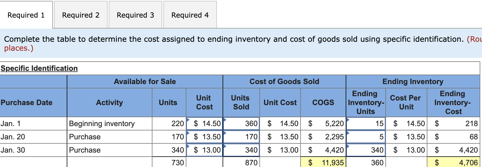 Solved Exercise 6-3 Perpetual: Inventory costing methods LO | Chegg.com