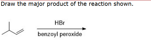 Solved Draw The Major Product Of The Reaction Shown