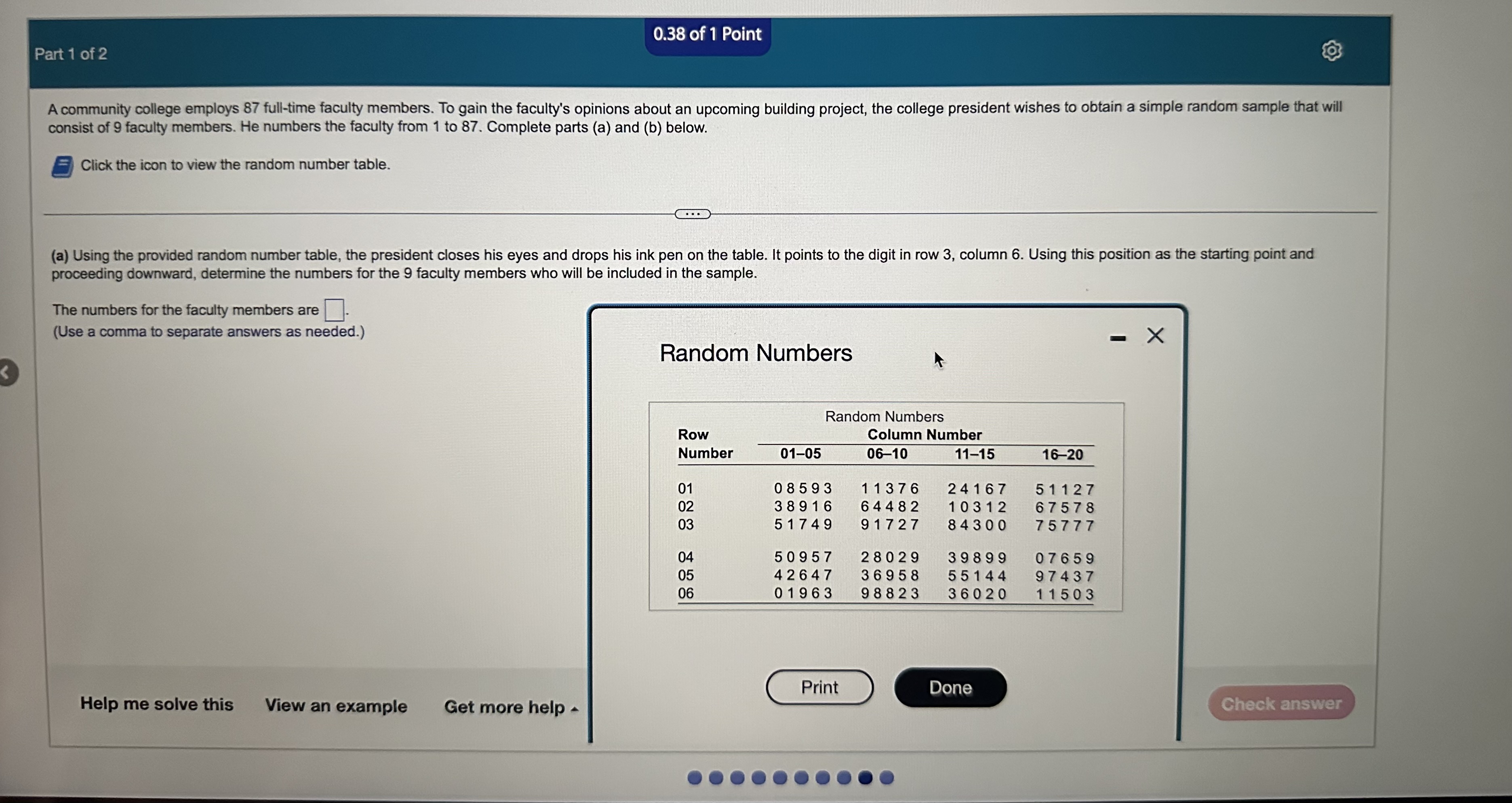 Solved Part 1 ﻿of 2consist of 9 ﻿faculty members. He numbers | Chegg.com