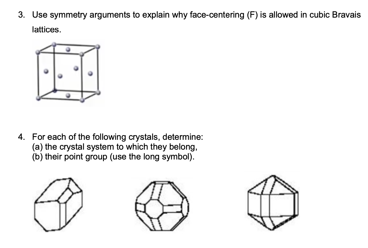 Solved 3. Use symmetry arguments to explain why | Chegg.com