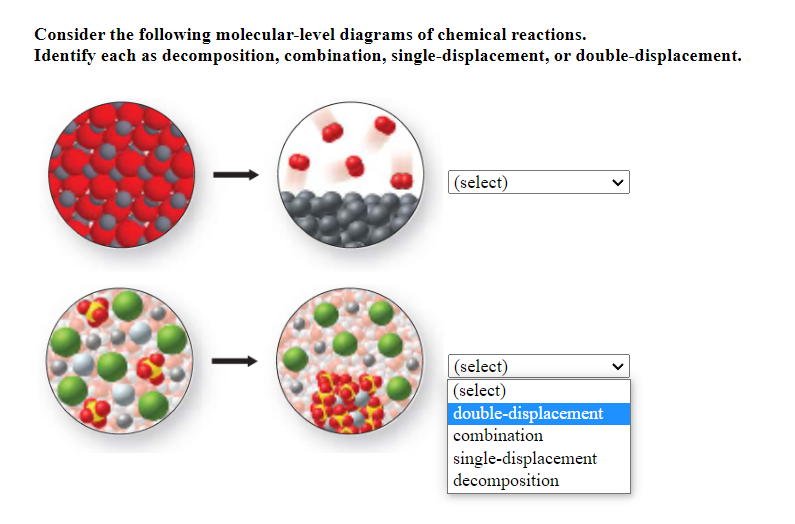 Solved Consider the following molecular-level diagrams of | Chegg.com