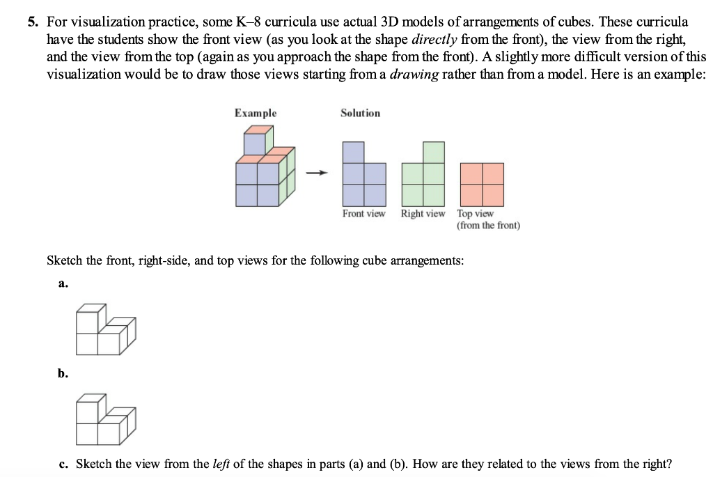 Solved 5. For visualization practice, some K-8 curricula use | Chegg.com