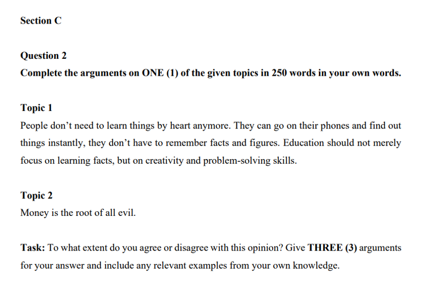 Solved Question 2 Complete the arguments on ONE (1) of the | Chegg.com