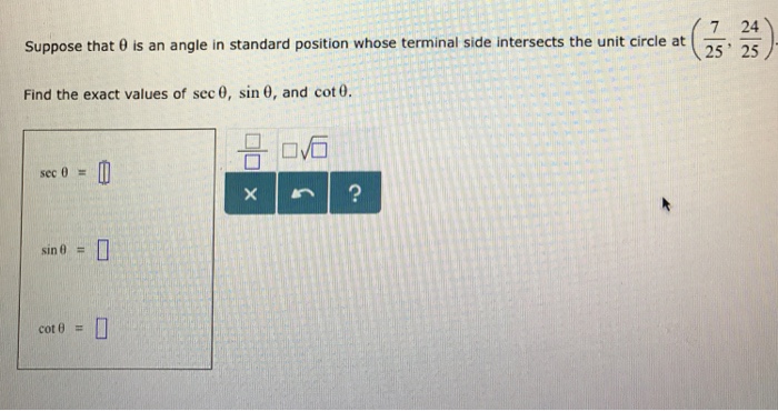 Solved Suppose that theta is an angle in standard position | Chegg.com