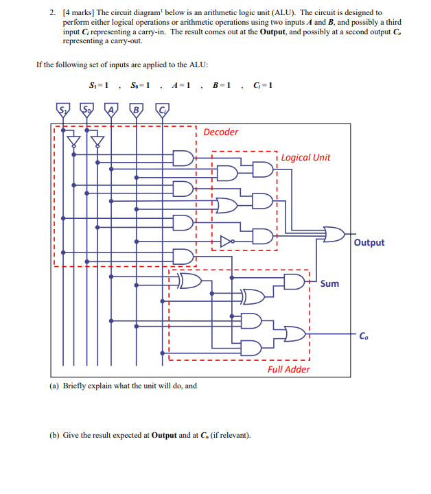 Solved 2. [4 marks] The circuit diagram 1 below is an | Chegg.com