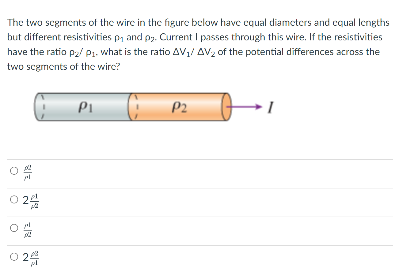 Solved The two segments of the wire in the figure below have | Chegg.com