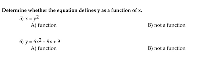 Solved Determine whether the equation defines y as a | Chegg.com