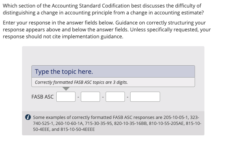 Solved Which section of the Accounting Standard Codification | Chegg.com