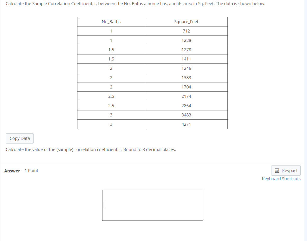 Solved Calculate the Sample Correlation coefficient, r, | Chegg.com
