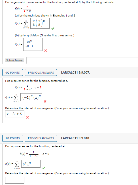 Solved Find a geometric power series for the function, | Chegg.com