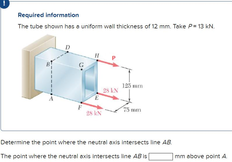 Solved ! Required information The tube shown has a uniform | Chegg.com