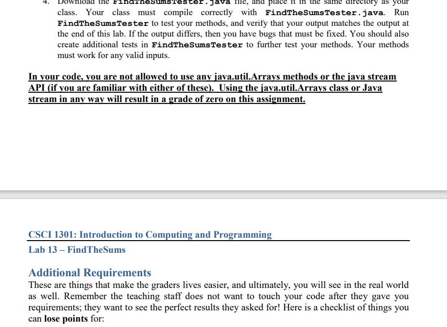 Solved NO IMPORTS SUCH AS ARRAYLIST OR UTIL.ARRAY OR ANY | Chegg.com