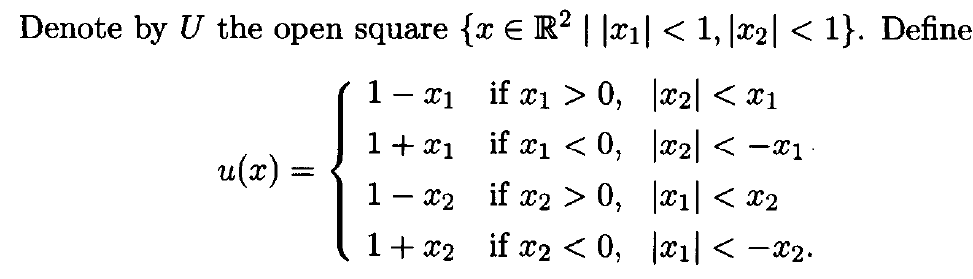 Solved Denote by Ụ the open square {TE R2 1 1x1く1, lagl