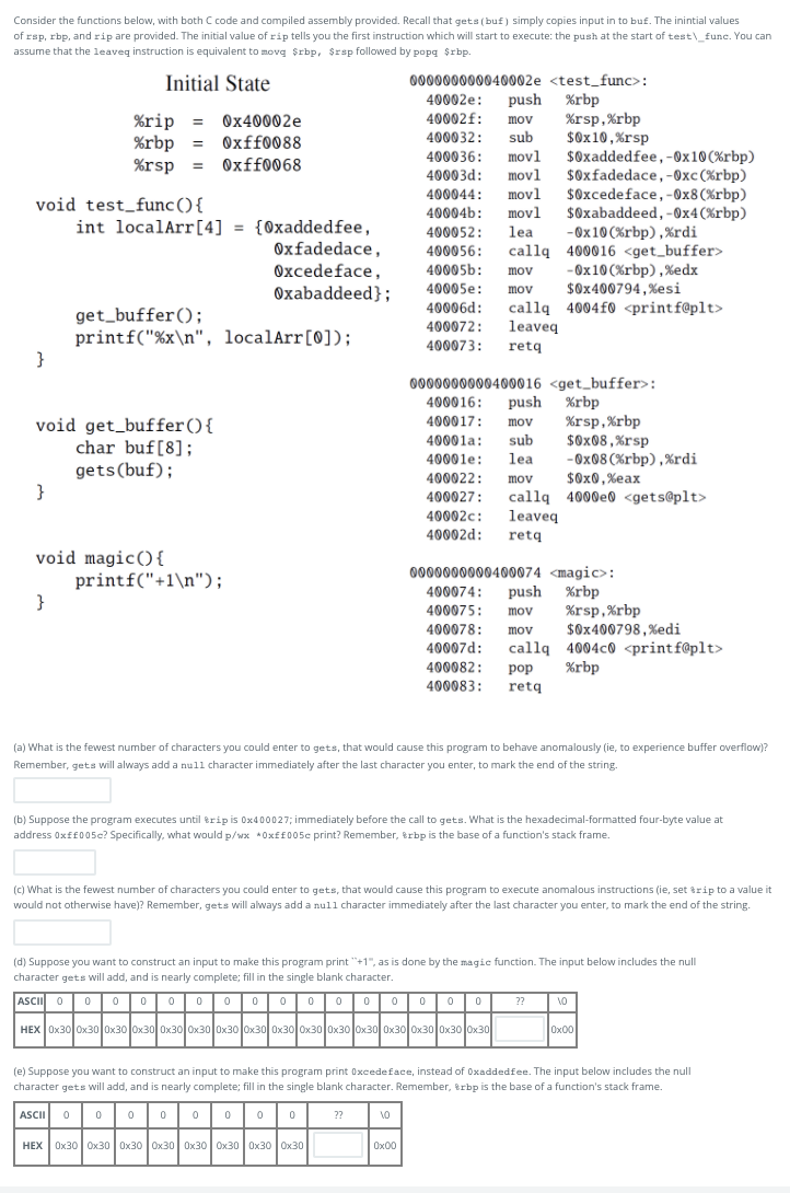 Solved Assume common data sizes (char = 1 byte, short = 2, | Chegg.com