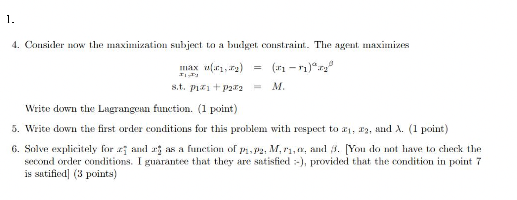 Solved Consider now the maximization subject to a budget | Chegg.com