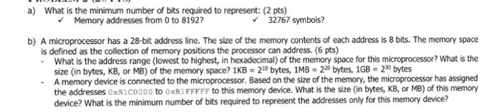 Solved a) What is the minimum number of bits required to | Chegg.com