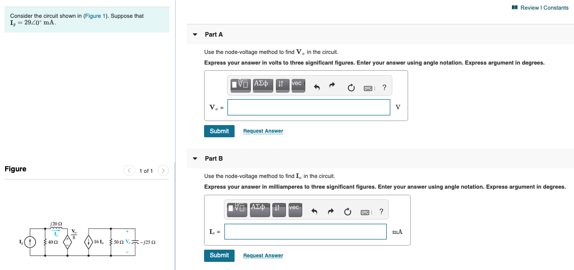 Solved A Review Constants Consider the circuit shown in | Chegg.com