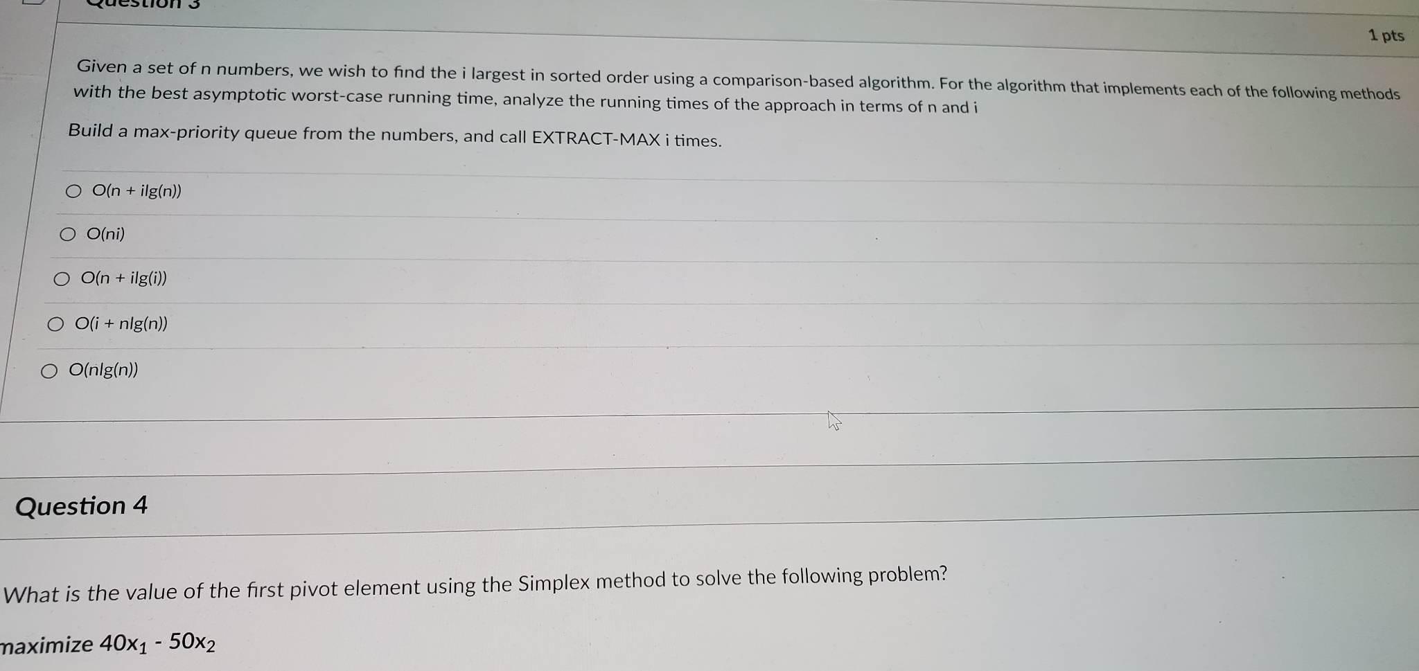 Solved Given A Set Of N Numbers We Wish To Find The I 