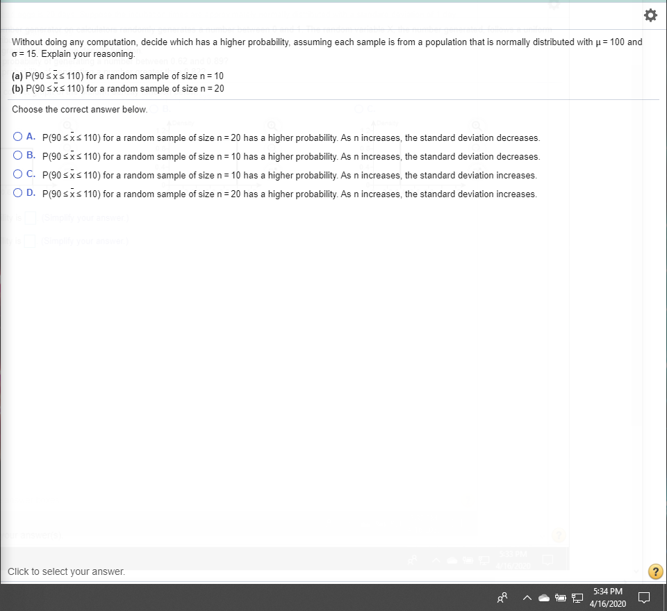 Solved Without doing any computation, decide which has a | Chegg.com