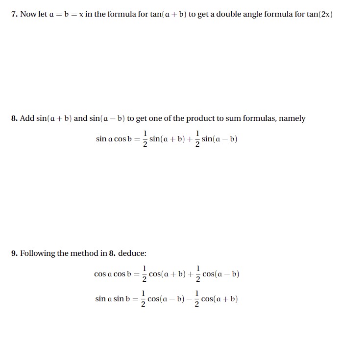 Solved Using the following three formulas: cos2x+sin2x=1 | Chegg.com