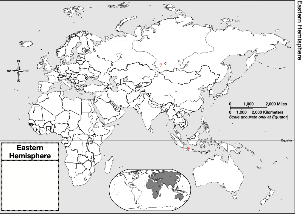 Eastern Hemisphere Blank Map