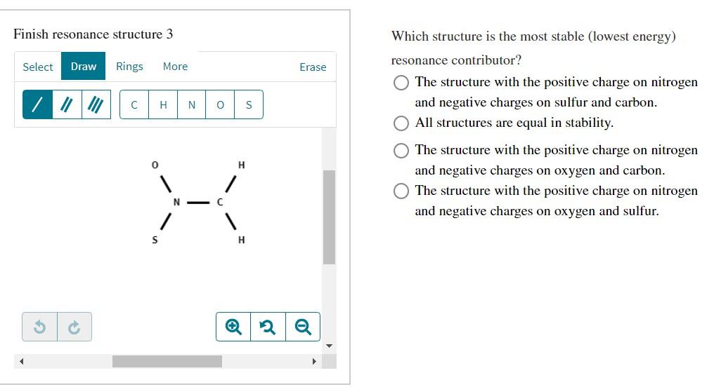 Solved The structure is an anion with three possible | Chegg.com