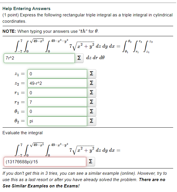 Solved Help Entering Answers (1 point) Express the following | Chegg.com