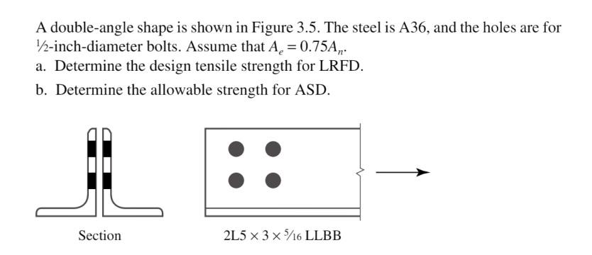 Solved A double-angle shape is shown in Figure 3.5. The | Chegg.com