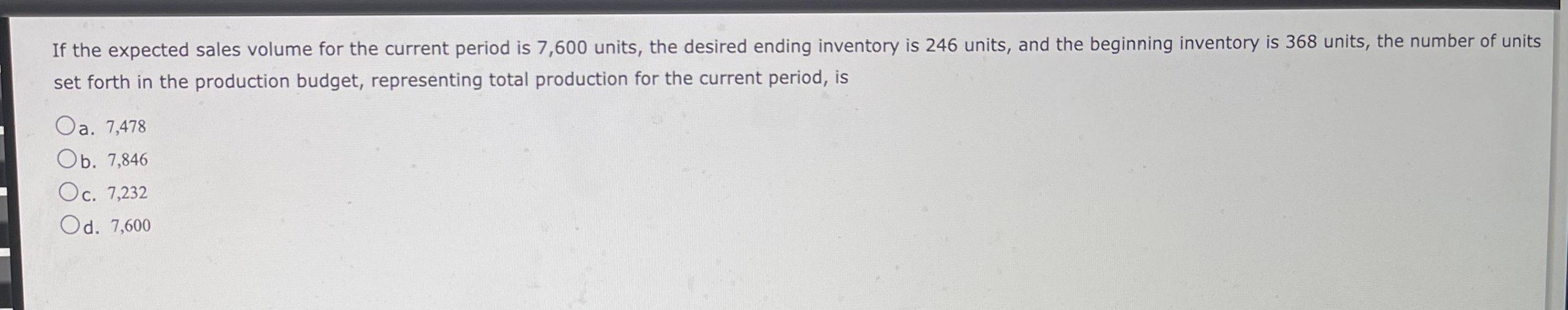 Solved The total manufacturing cost variance consists of Oa. | Chegg.com