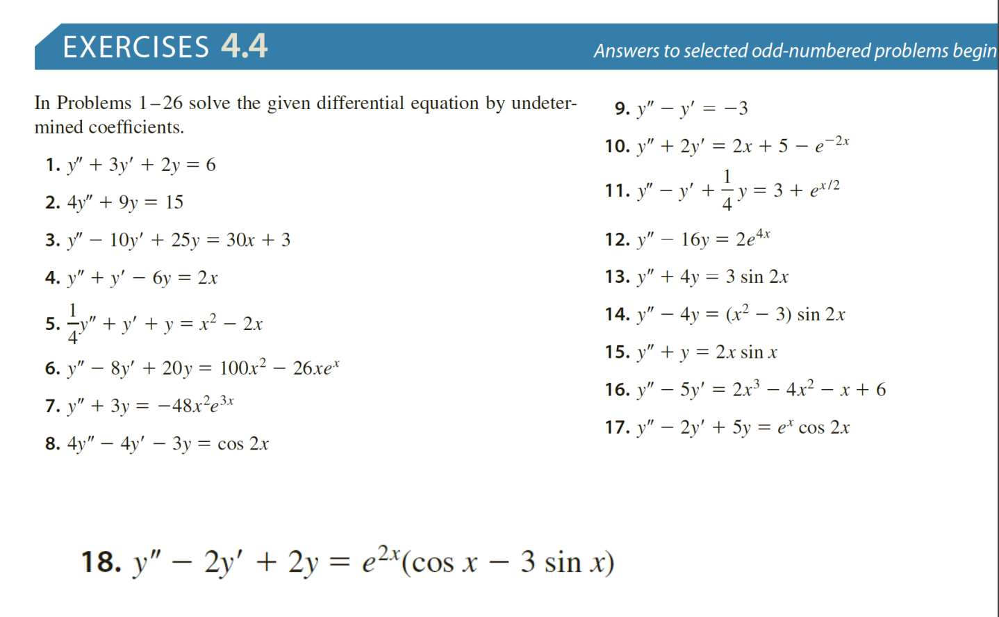 Solved EXERCISES 4.4 Answers to selected odd-numbered | Chegg.com