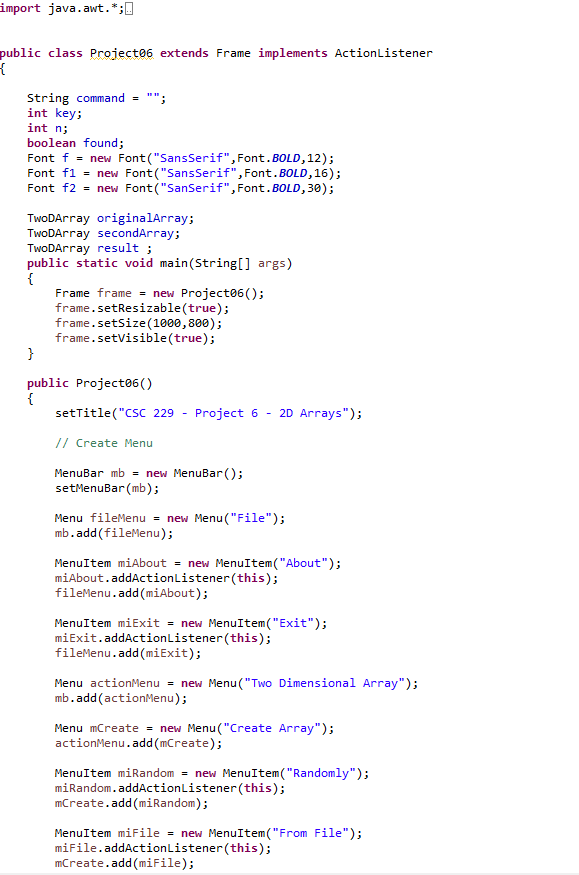 Develop a GUI menu-based program to support | Chegg.com