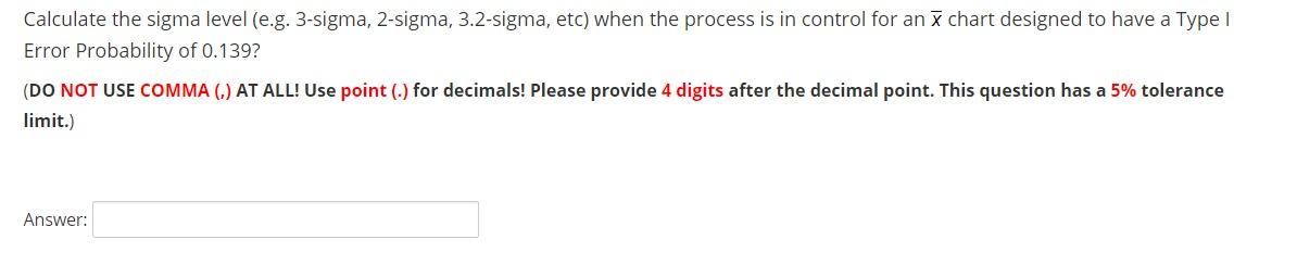Calculate the sigma level (e.g. 3-sigma, 2-sigma, | Chegg.com