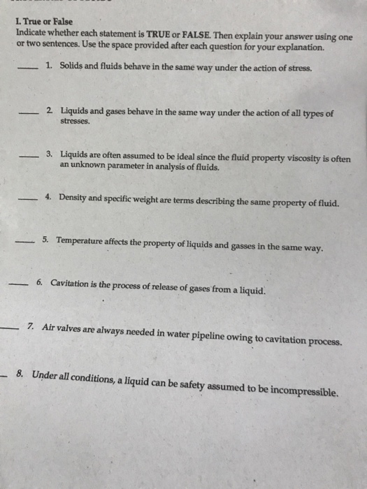 Solved Indicate whether each statement is TRUE or FALSE. | Chegg.com