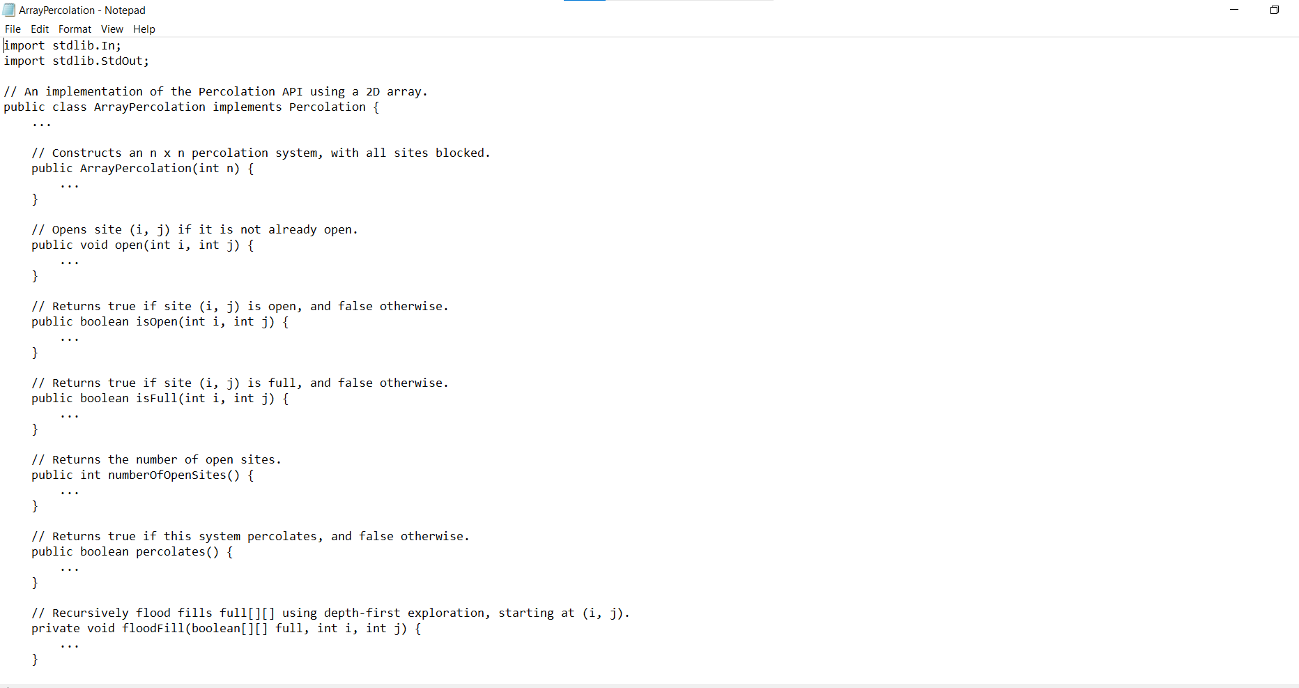 Solved Project 1 (Percolation) Problems Goal Write a program | Chegg.com