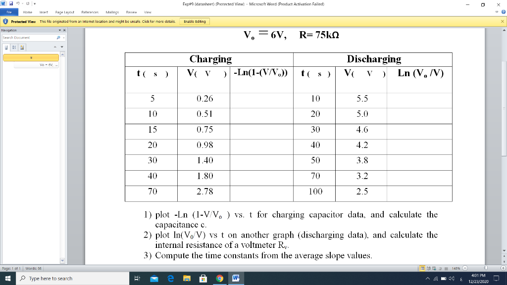 Solved Exp#9 (datasheet) (Protected View) - Microsoft Word | Chegg.com