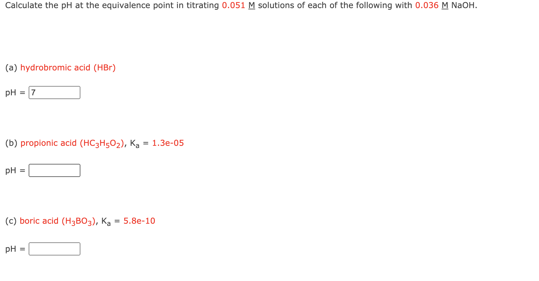 Solved Calculate the pH at the equivalence point in | Chegg.com