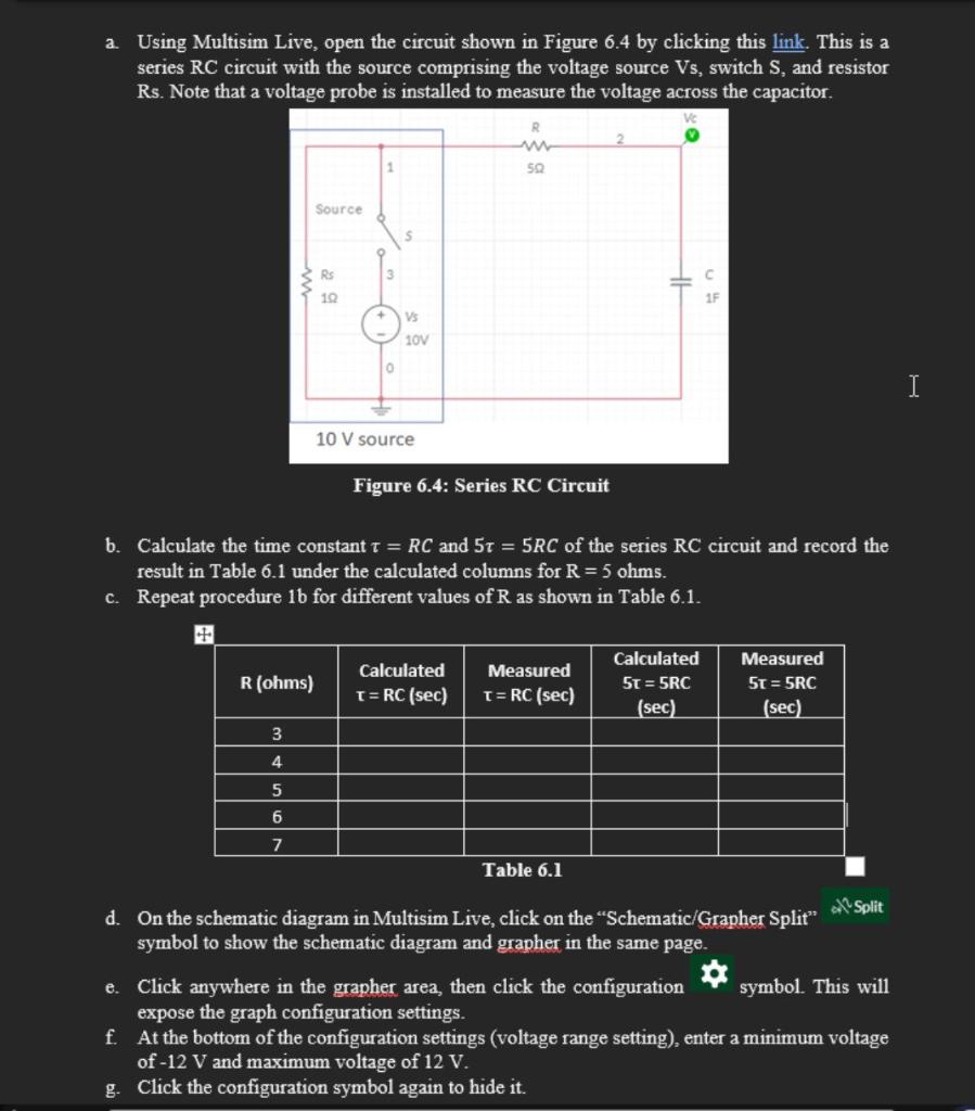 Solved a Using Multisim Live, open the circuit shown in | Chegg.com