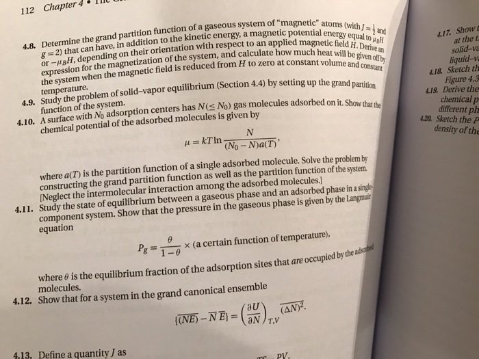 Solved 112 Chapter Illu 4.8. Determine the grand partition | Chegg.com