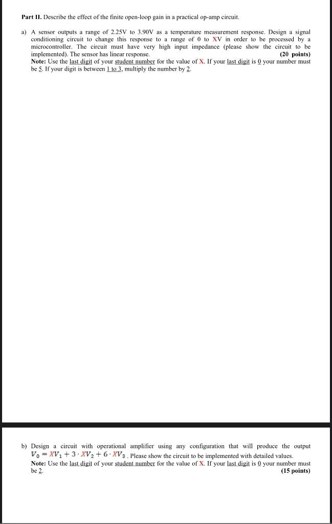 Solved Part II. Describe the effect of the finite open-loop | Chegg.com