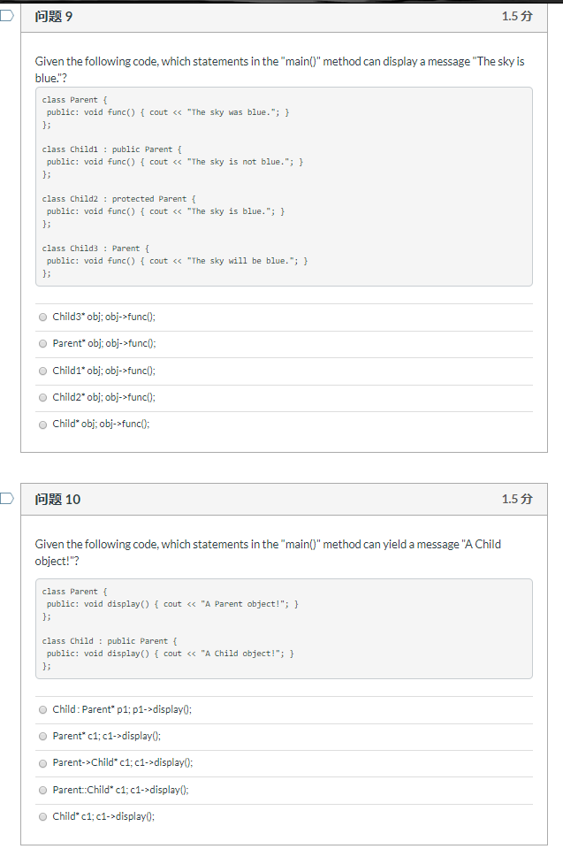 Solved 127 1.5$ Given the following code segment, which | Chegg.com