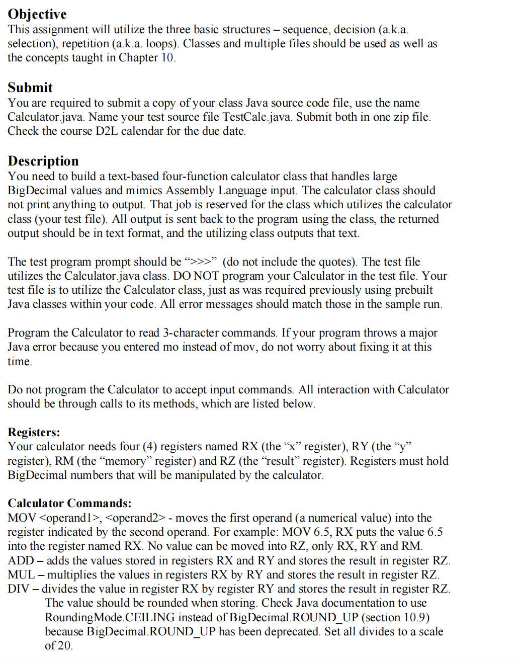 SUB - subtracts the value in register RX by register | Chegg.com