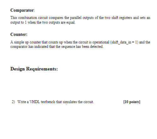 Solved Simple Sequence Detector You are required to design a | Chegg.com