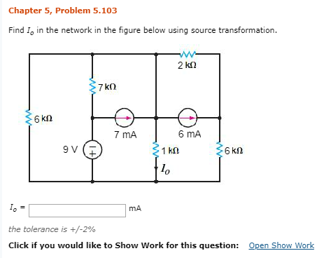 Solved Find Io in the network in the figure below using | Chegg.com