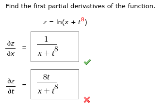 Solved Find the first partial derivatives of the function. | Chegg.com