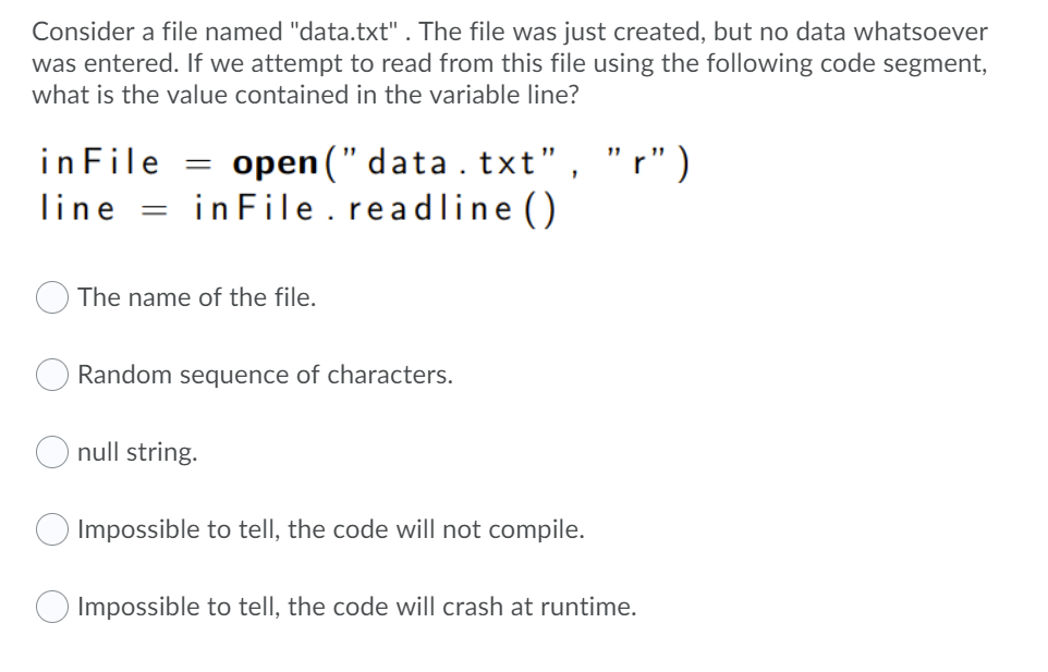 Solved Consider a file named "data.txt". The file was just | Chegg.com