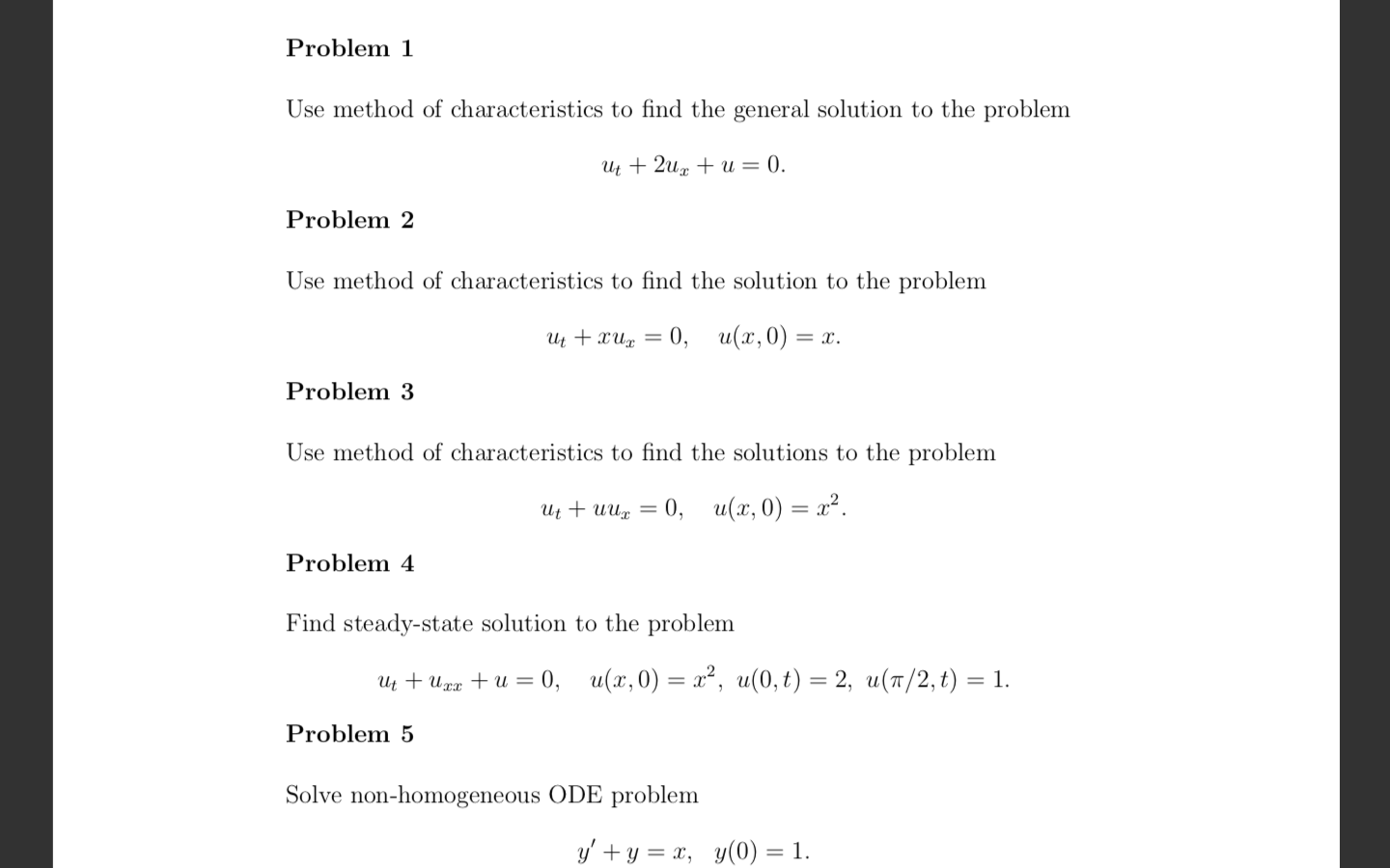 Solved Use method of characteristics to find the general | Chegg.com Solved Use method of characteristics to find the general | Chegg.com
