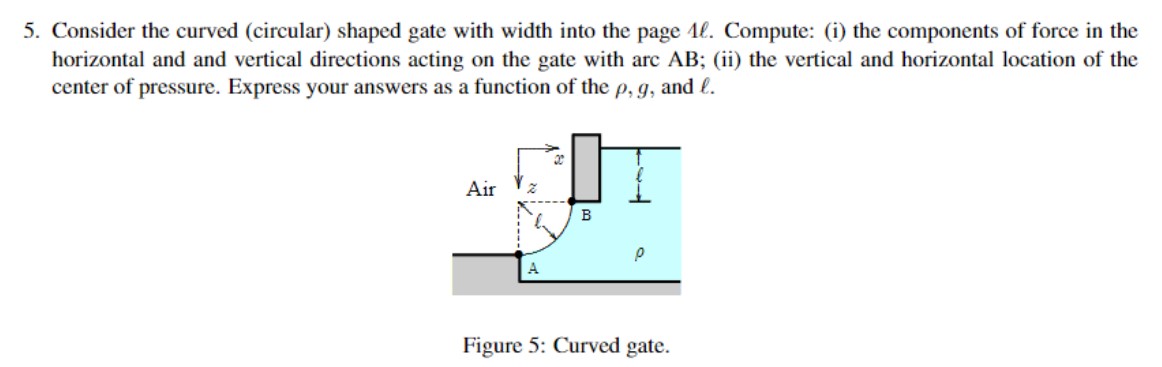 Solved 5. Consider the curved (circular) shaped gate with | Chegg.com