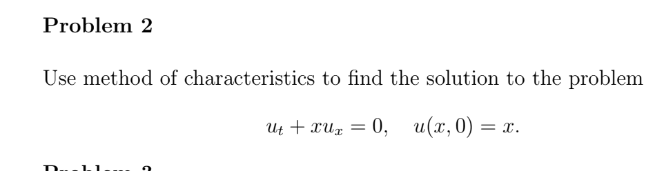Solved Use method of characteristics to find the solution to | Chegg.com