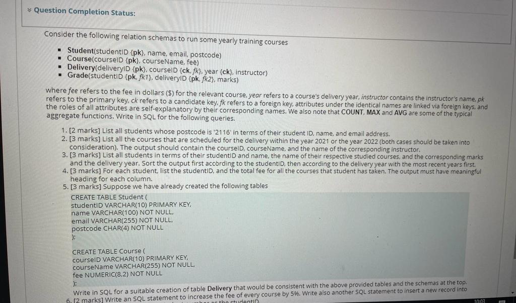 Solved Consider the following relation schemas to run some | Chegg.com